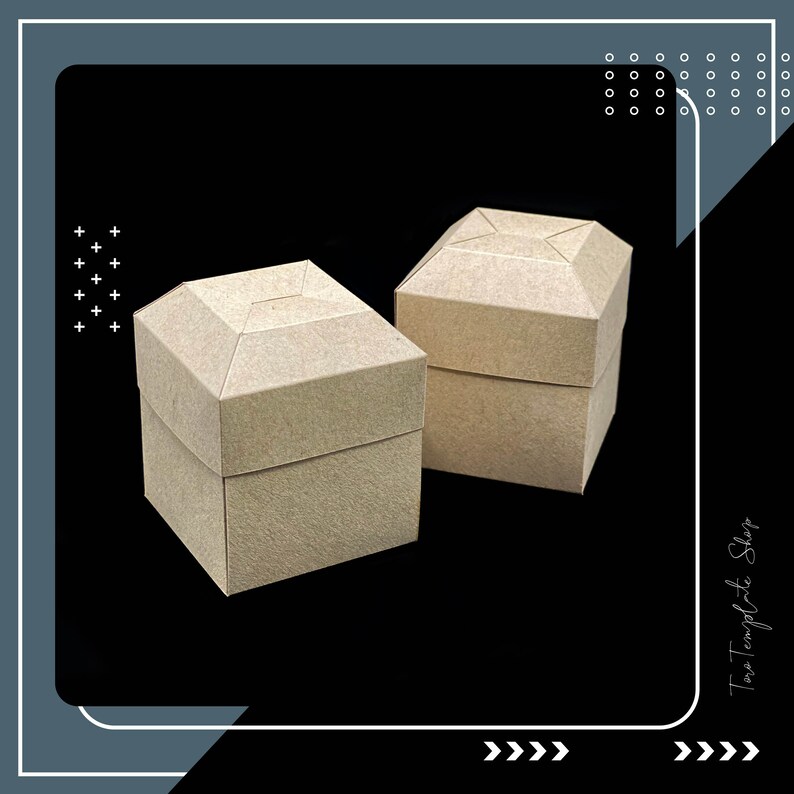 Box With Lid Template, Gift Box Template, Candy Box Template, Cookies ...