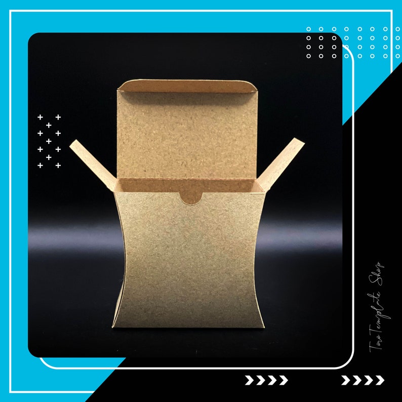Curved Gift Box Template: Resizeable Candy/cookie Box (digital Download ...