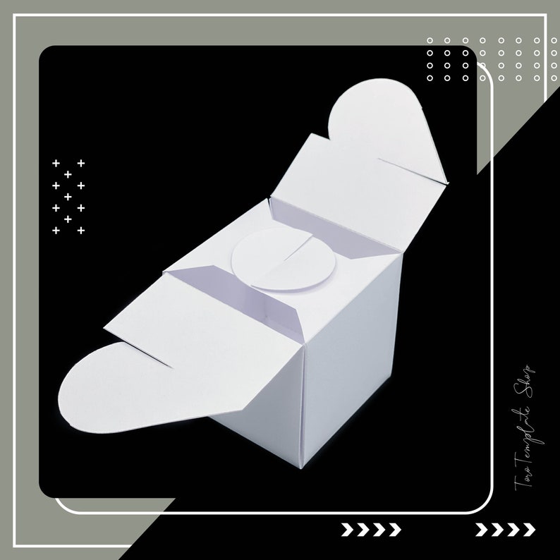 Square Heart Box Template, Gift Box Template, Candy Box Template ...