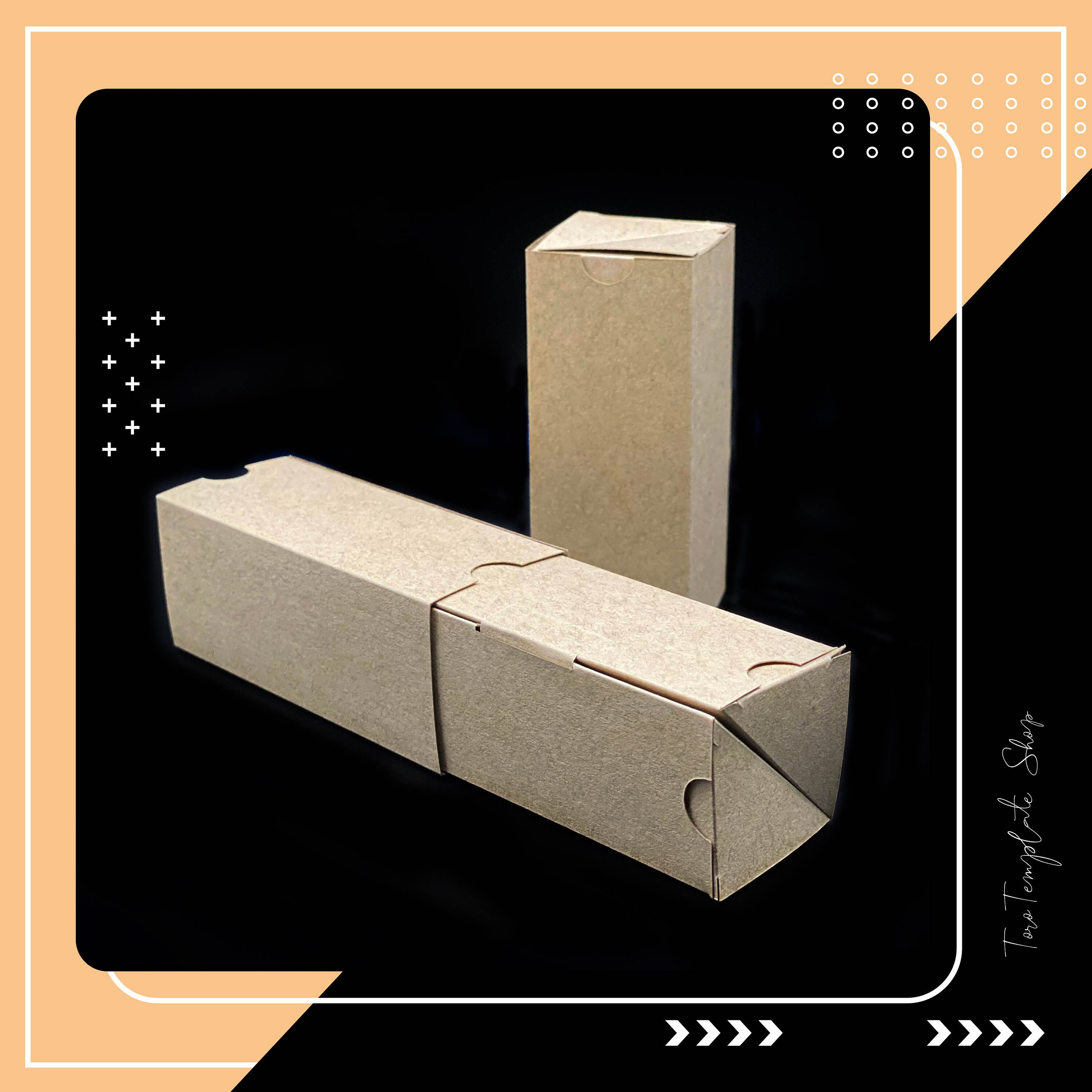 Twin Triangle Box Template, Drawer Box Template, Gift Box Template ...