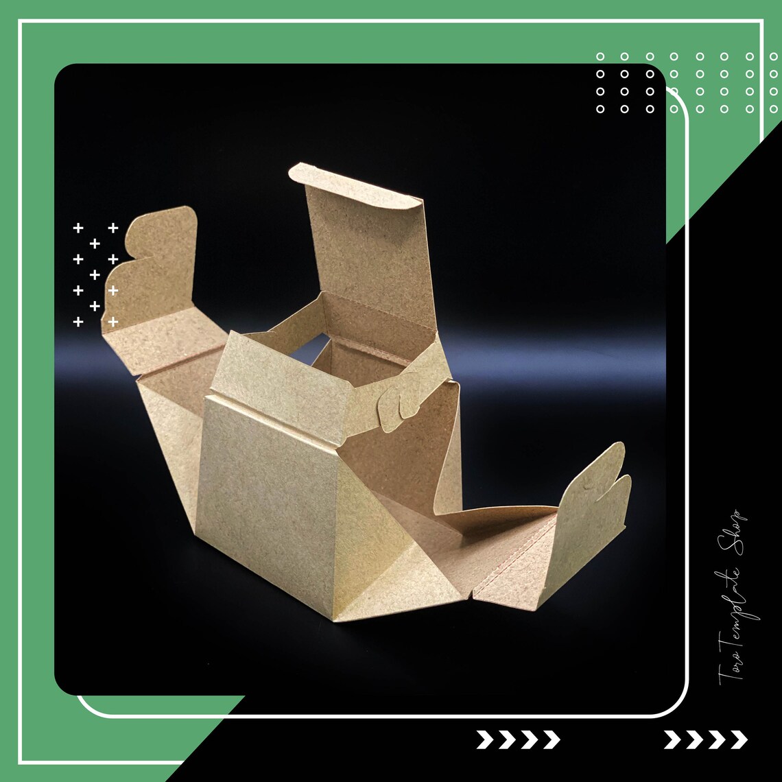 Trapezoid Box Template Cookies Box Template Gift Box - Etsy