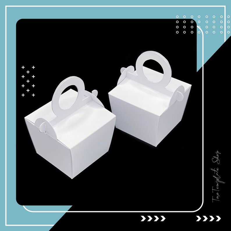 Box With Circle Handle Template, Gift Box Template, Candy Box Template ...