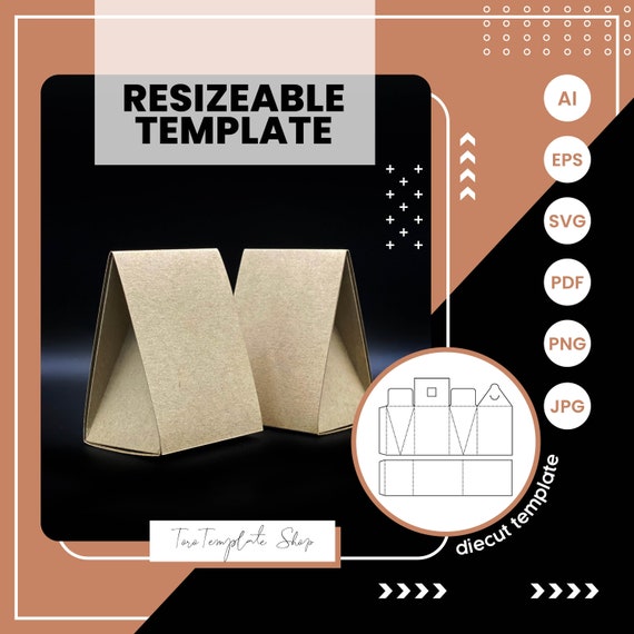 Triangle Drawer Box Template Box Template Gift Box Template - Etsy