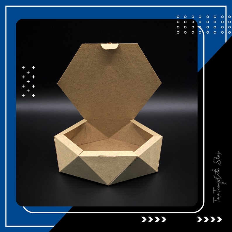 Hexagon Box Template, Gift Box Template, Jewelrybox Template, Candy Box ...
