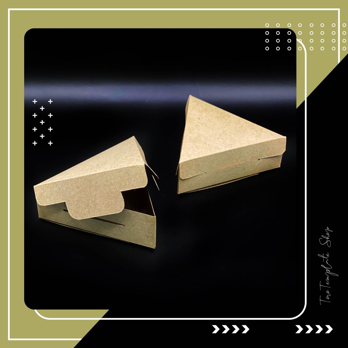 Triangle Gift Box Template: Printable, Resizeable (digital Download) - Etsy