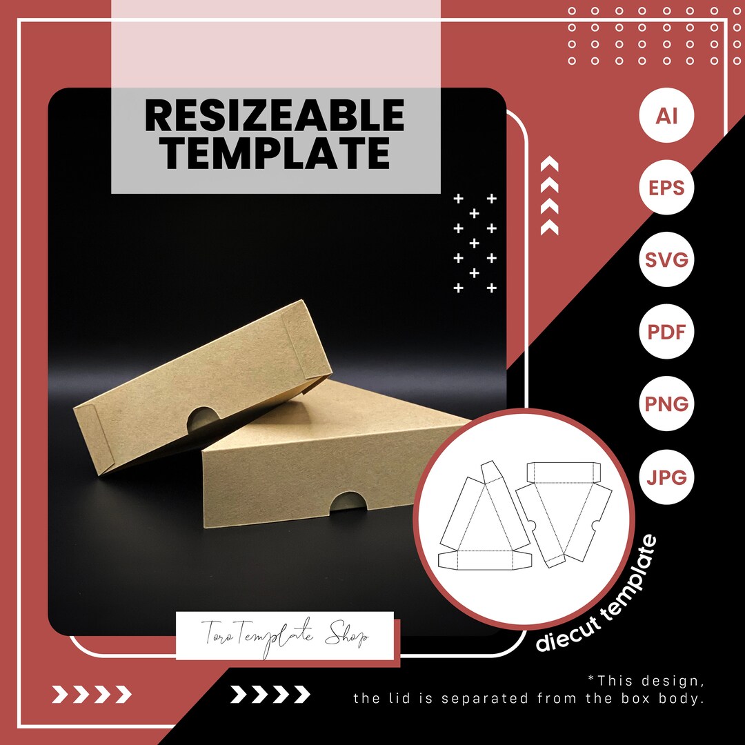 Triangle Box Template, Cookies Box Template, Gift Box Template, Box ...