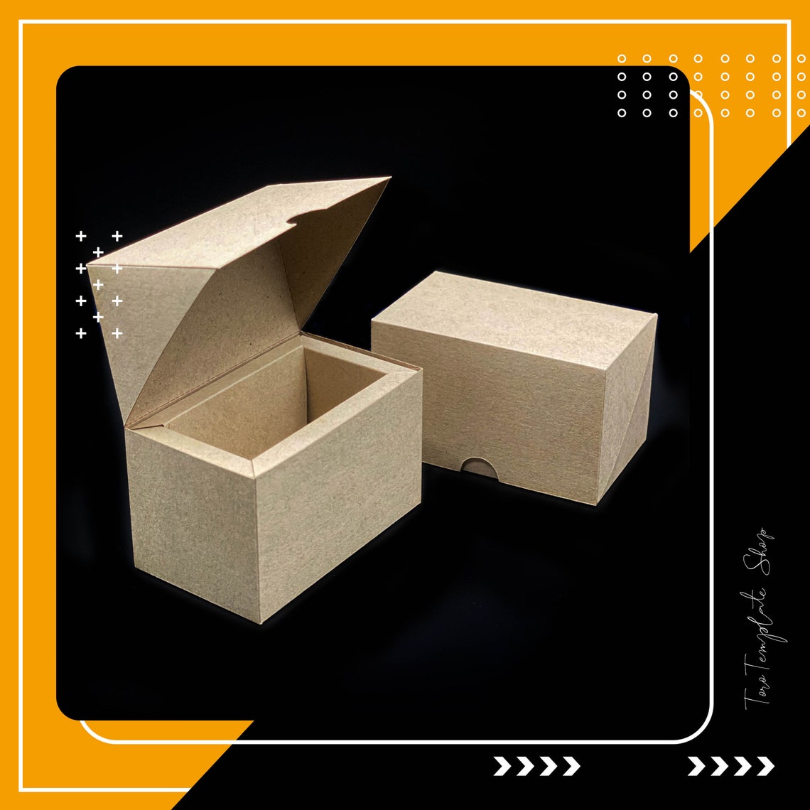 Rectangle Box Template Cookies Box Template Gift Box - Etsy