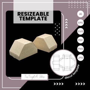 Chest Box Template: Printable Gift/candy/cookie Box (digital Download ...