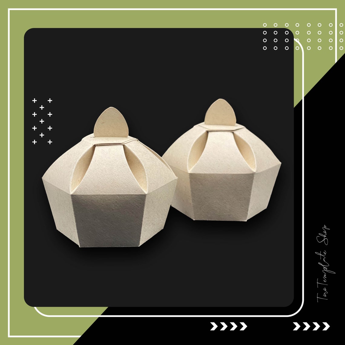 Hexagon Box Template, Curved Box Template, Gift Box Template, Candy Box ...