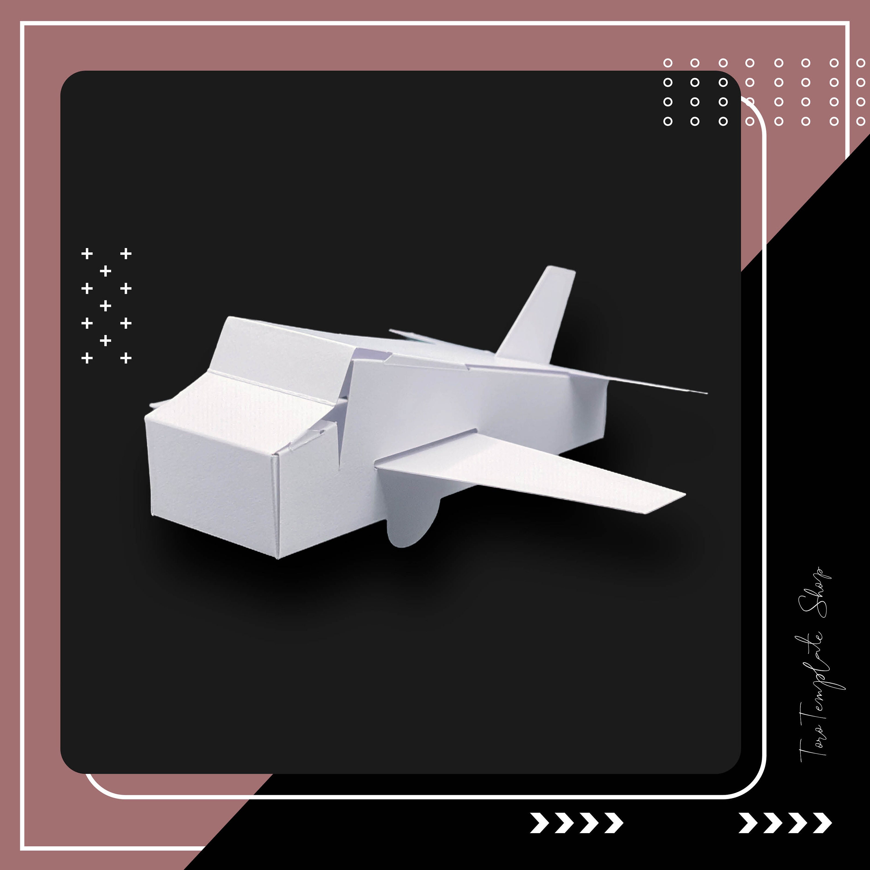 Aircraft Shape Box Template, Plane Shape Box Template Template, Gift ...