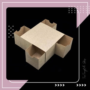 4-drawer Box Template: Resizeable Gift/candy/cookie Box (digital ...