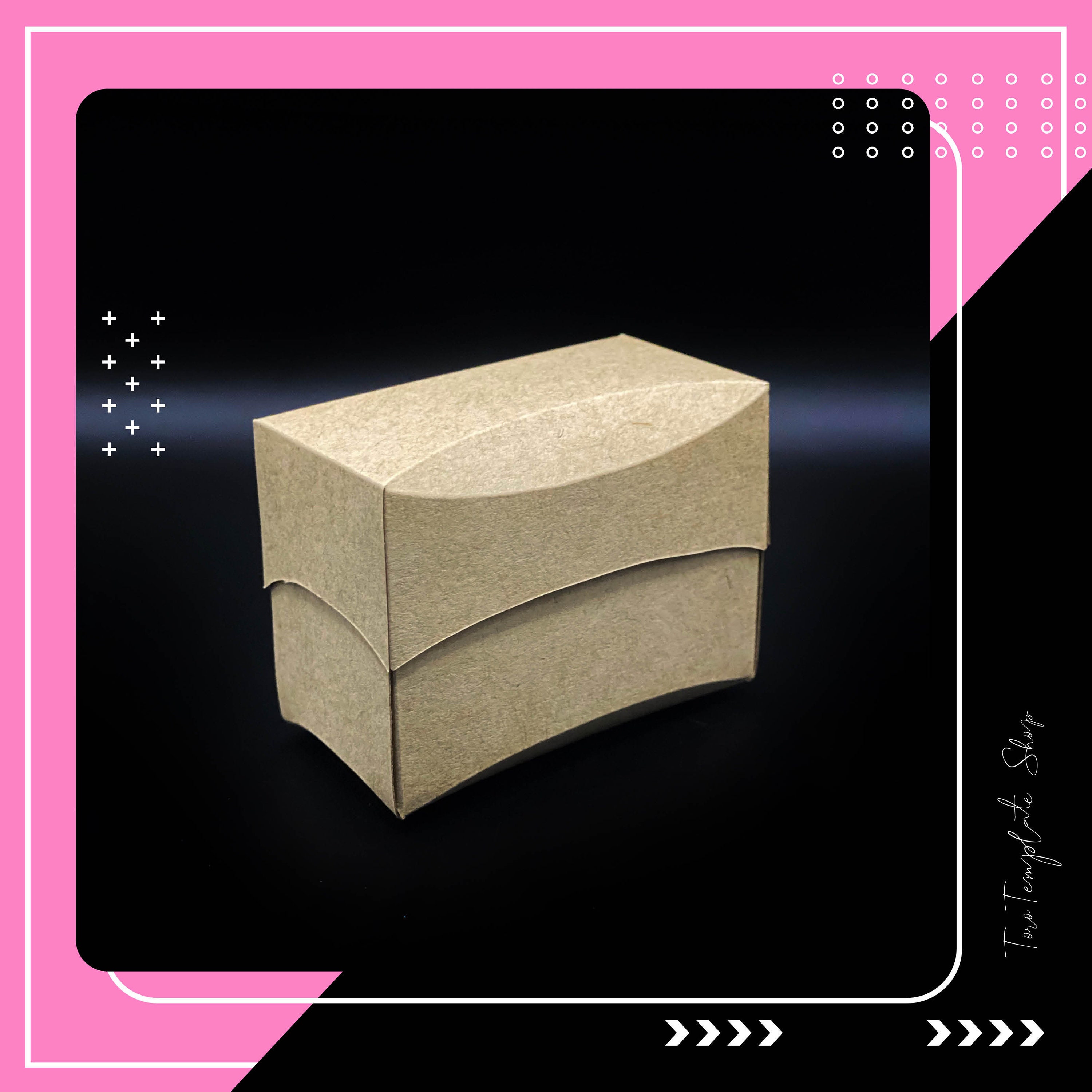 Curved Box Template Cookies Box Template Gift Box Template - Etsy