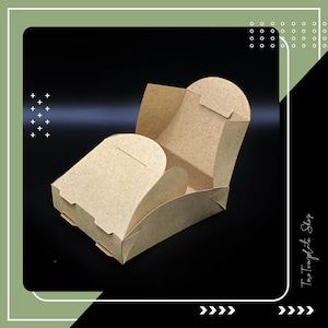 Curved Box Template Cookies Box Template Gift Box Template - Etsy