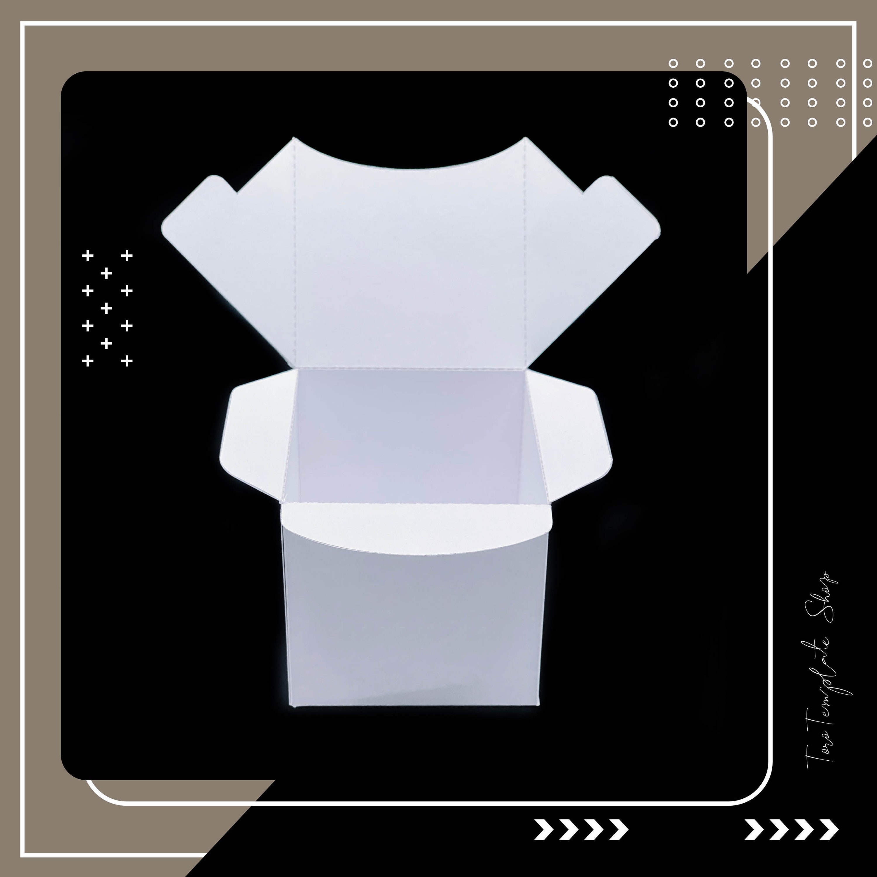 Square Box Template, Gift Box Template, Candy Box Template, Resizeable ...