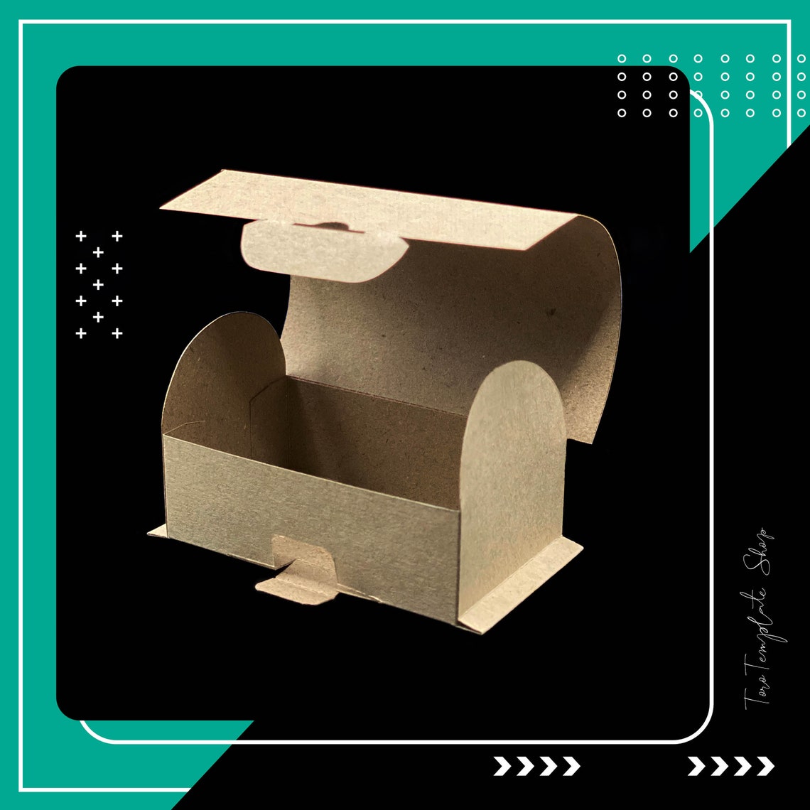 Curved Box Template, Gift Box Template, Candy Box Template, Cookies Box ...