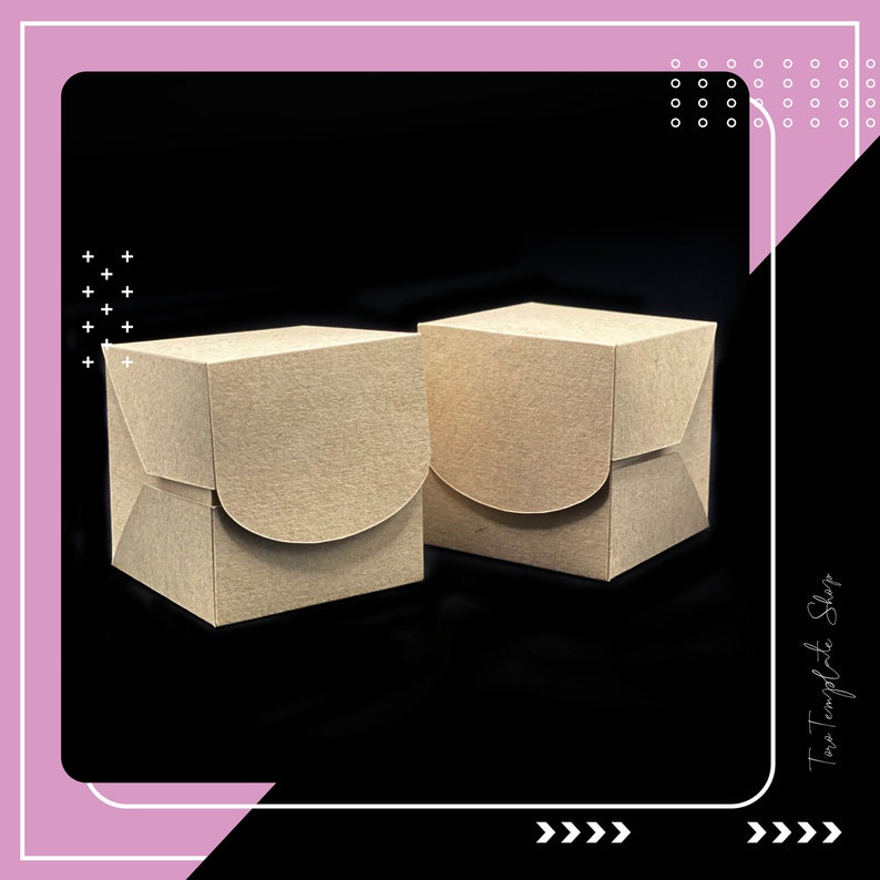 Square Box Template, Gift Box Template, Candy Box Template, Cookies Box ...