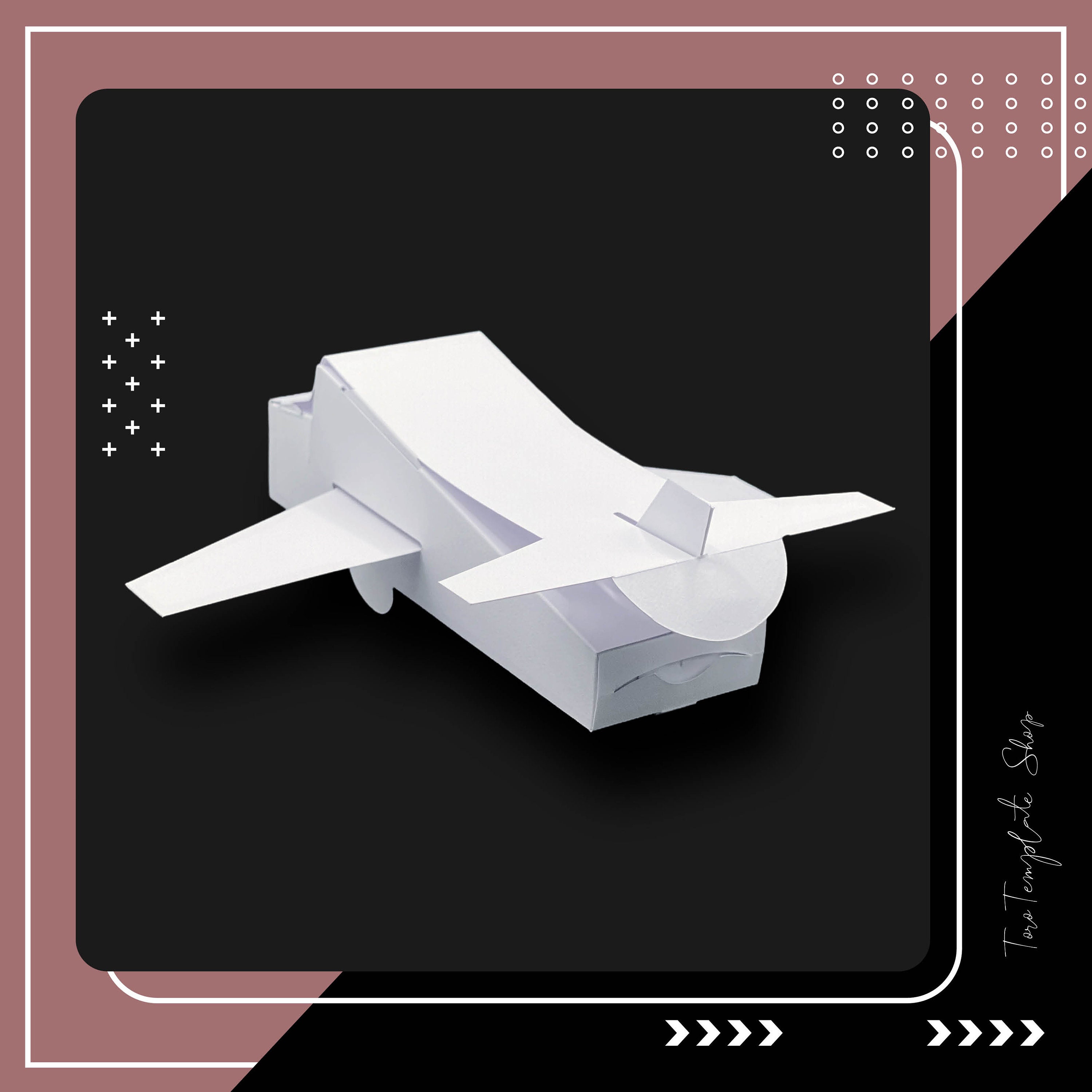 Aircraft Shape Box Template, Plane Shape Box Template Template, Gift ...