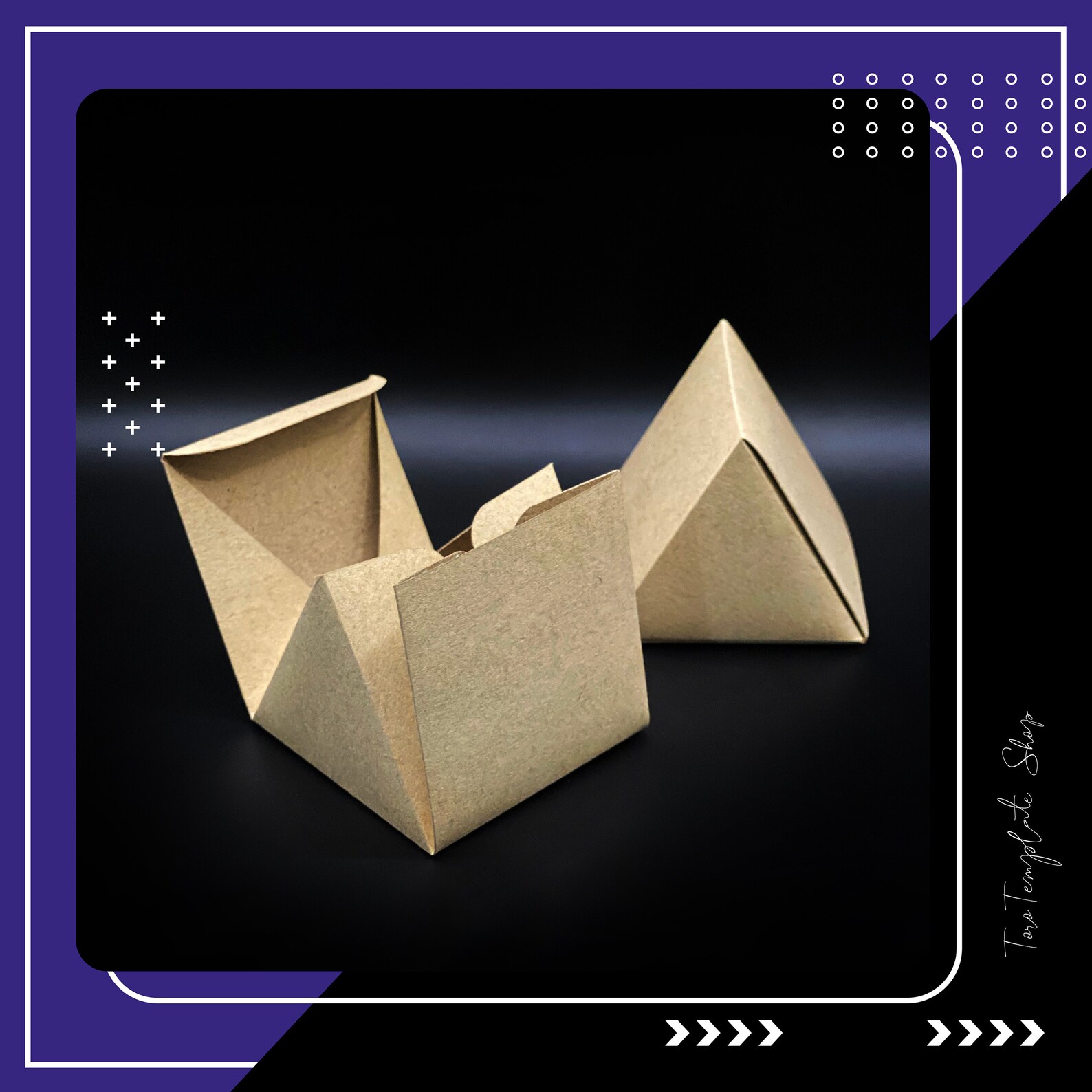 Triangle Box Template, Box Template, Cookies Box Template, Gift Box ...