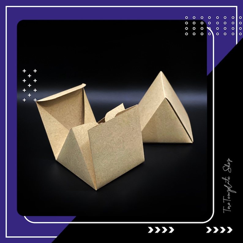 Triangle Box Template, Box Template, Cookies Box Template, Gift Box ...