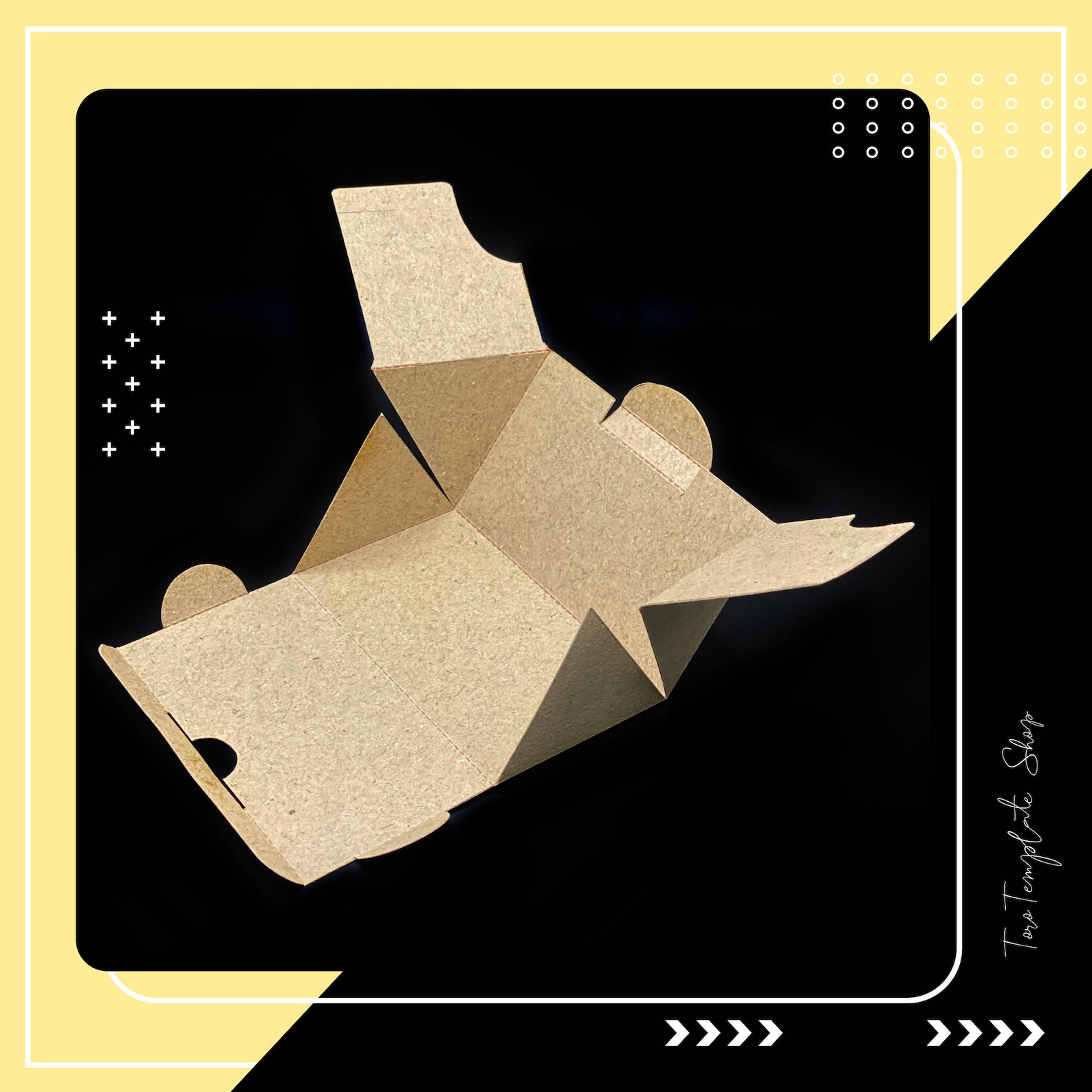 Triangle Box Template T Box Template Cookies Box Etsy