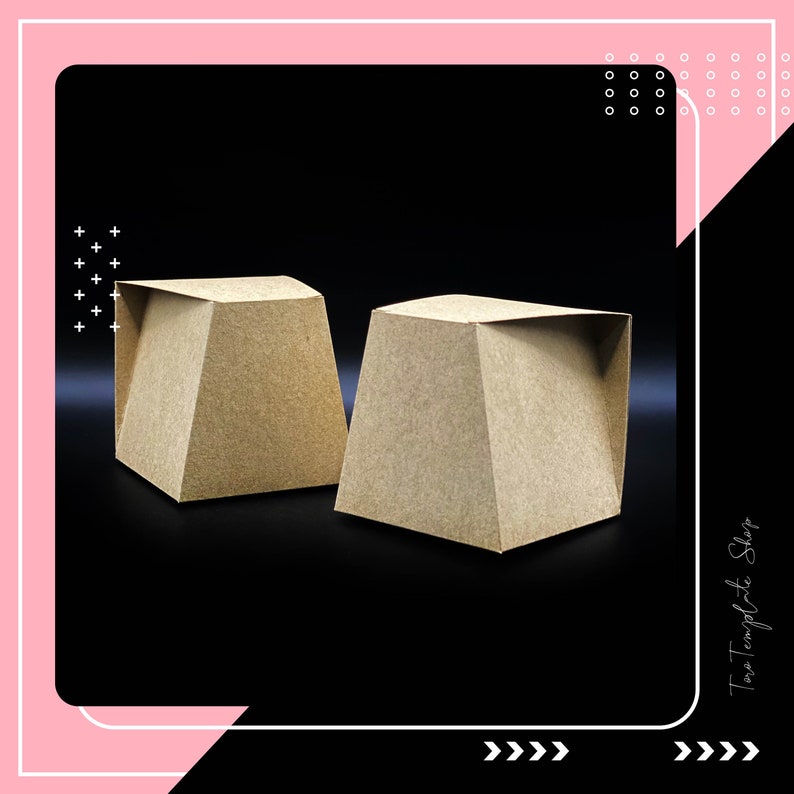 Trapezoid Box Template, Gift Box Template, Candy Box Template, Cookies ...
