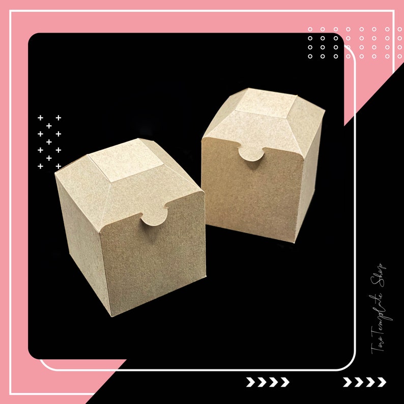 Flip Box Template: Square Gift & Candy Box (digital Download) - Etsy