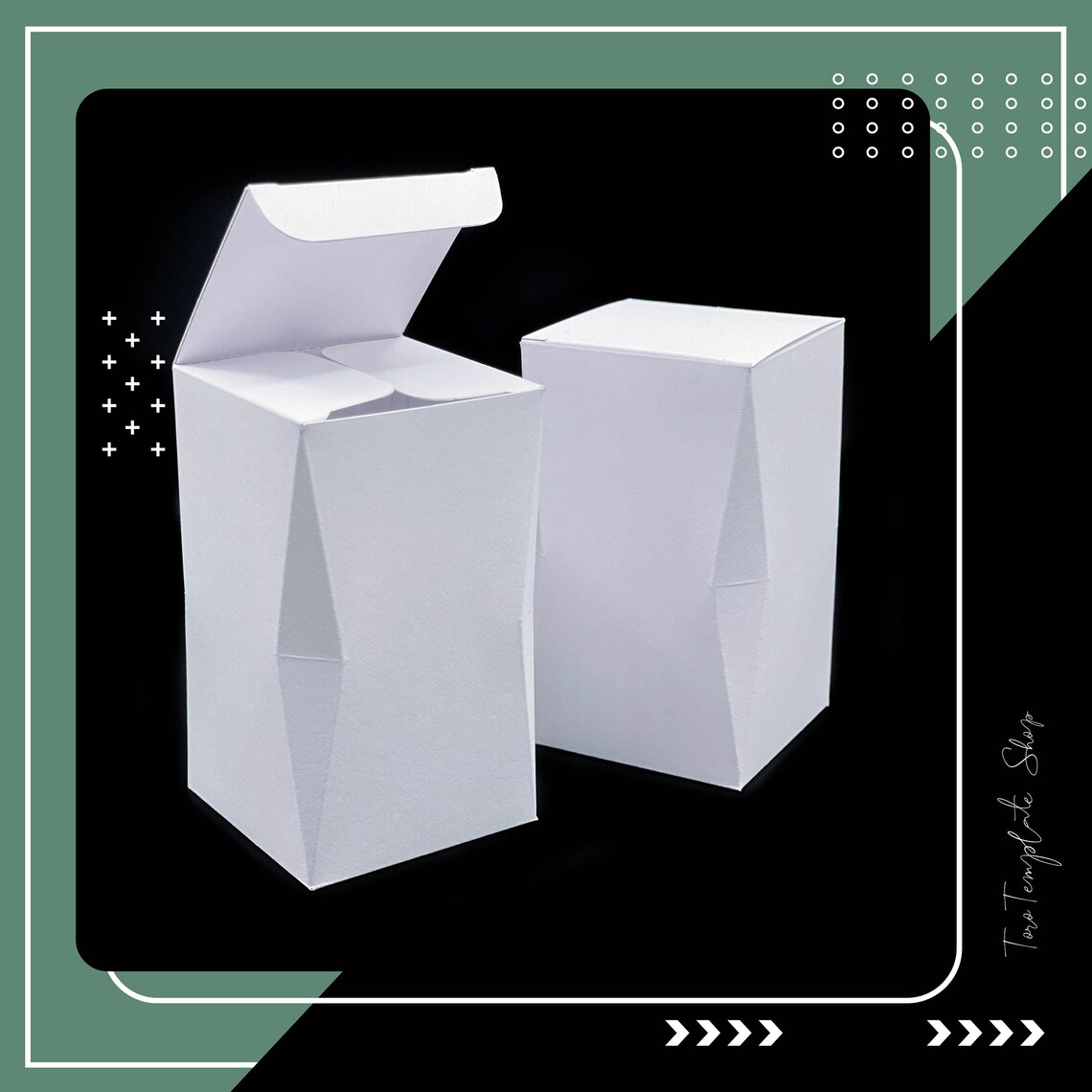 Cut Corner Box Template, Box Template, Candy Box Template, Resizeable ...