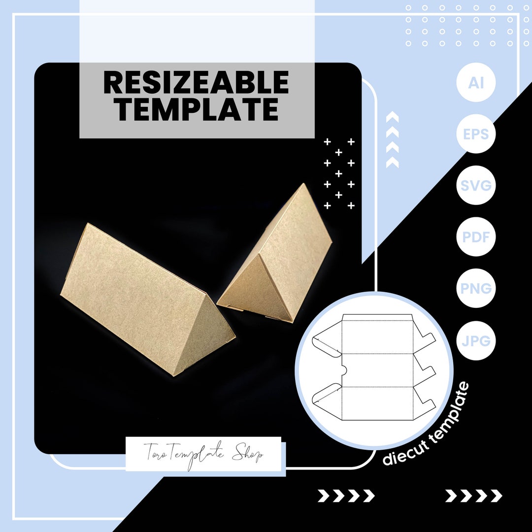 Triangle Box Template, Cookies Box Template, Gift Box Template, Candy ...