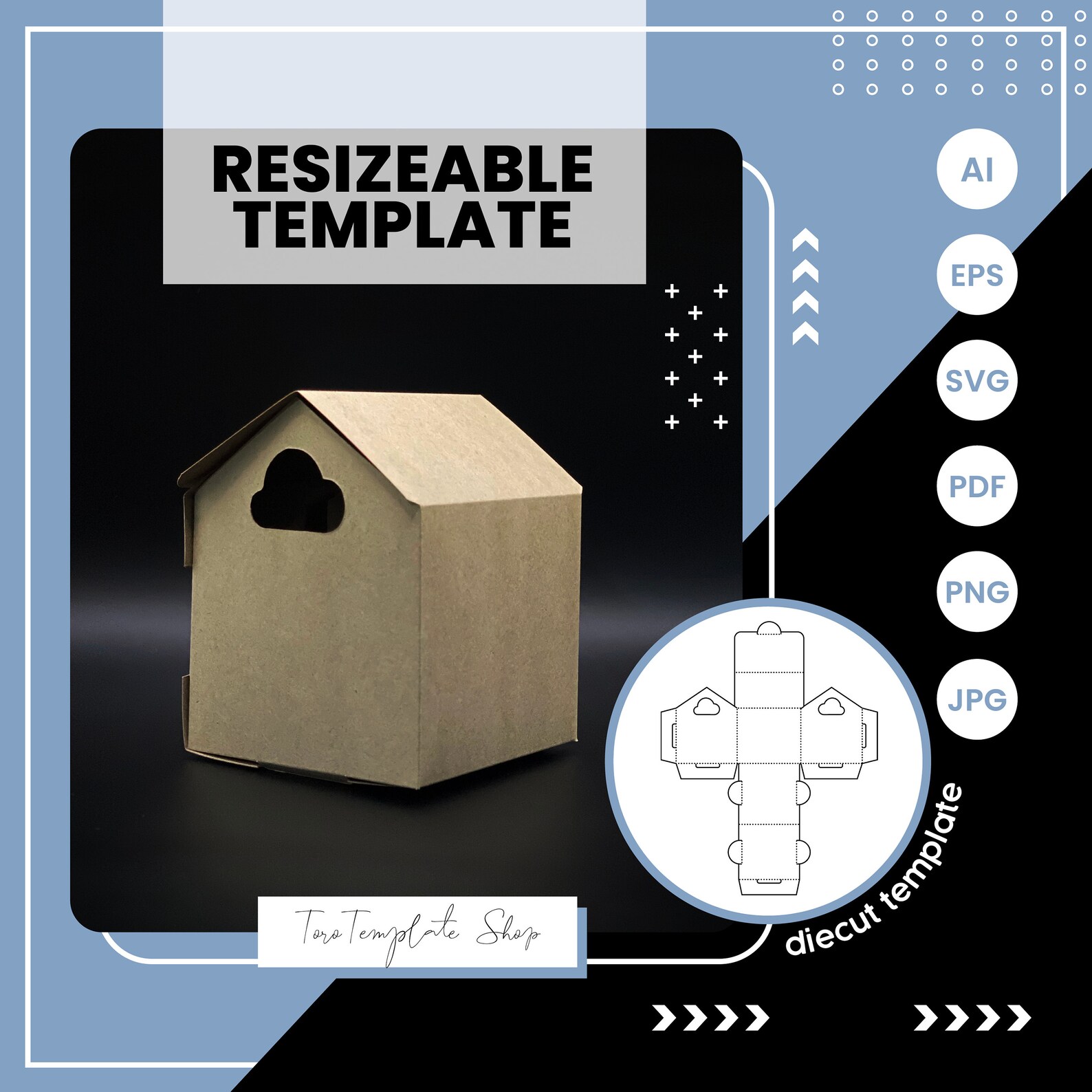 Candy Box Template, Gift Box Template, Resizeable Template, Printable ...