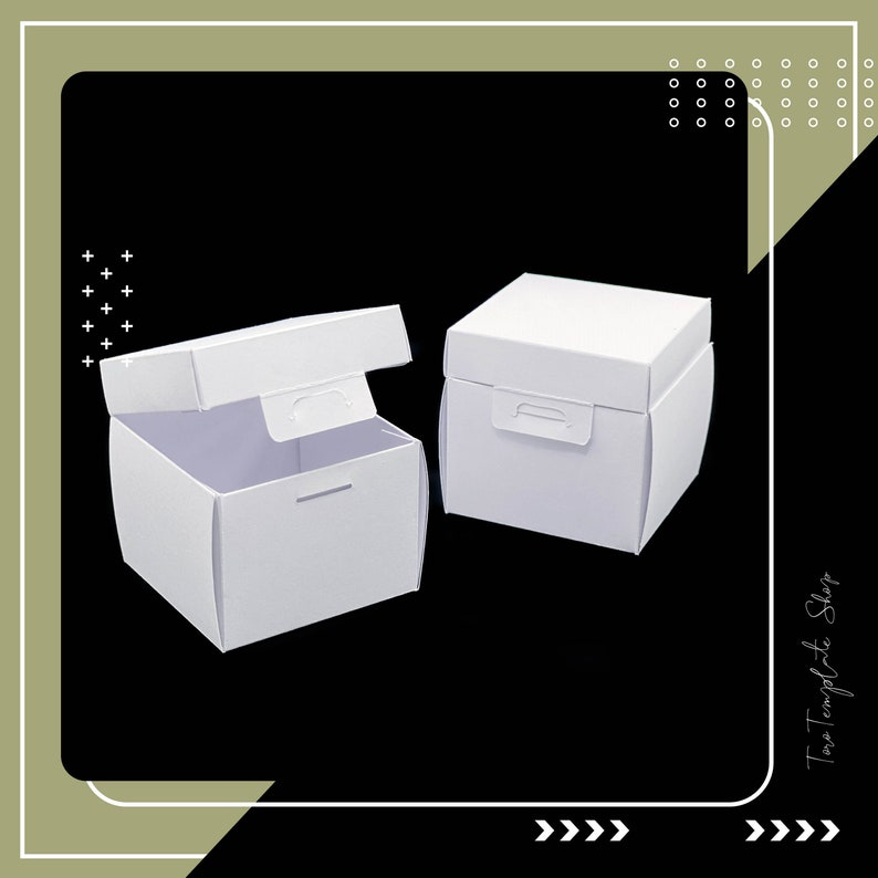 Square Box Template, Gift Box Template, Jewelry Box Template, Candy Box ...