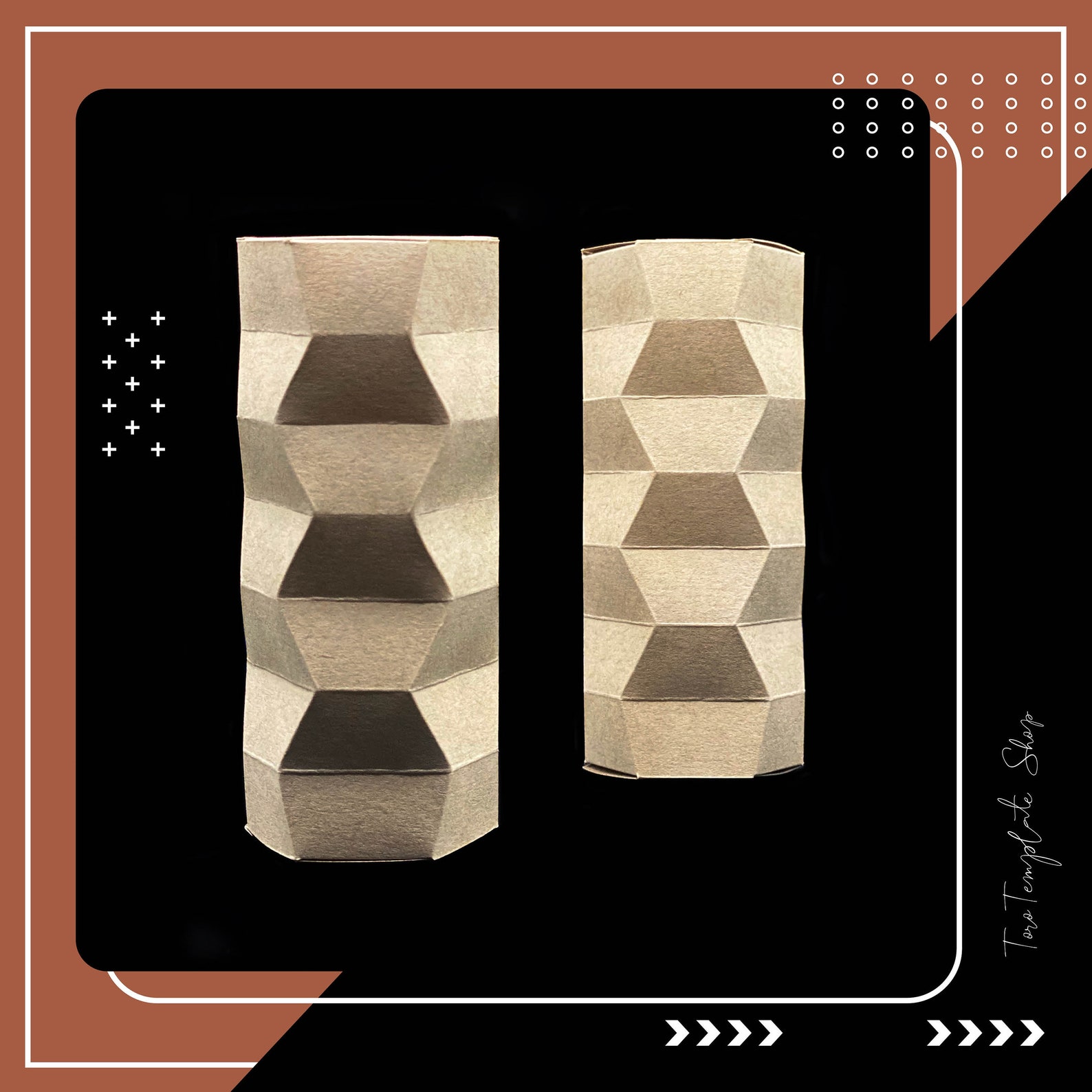 Hexagon Zigzag Box Template, Gift Box Template, Candy Box Template ...