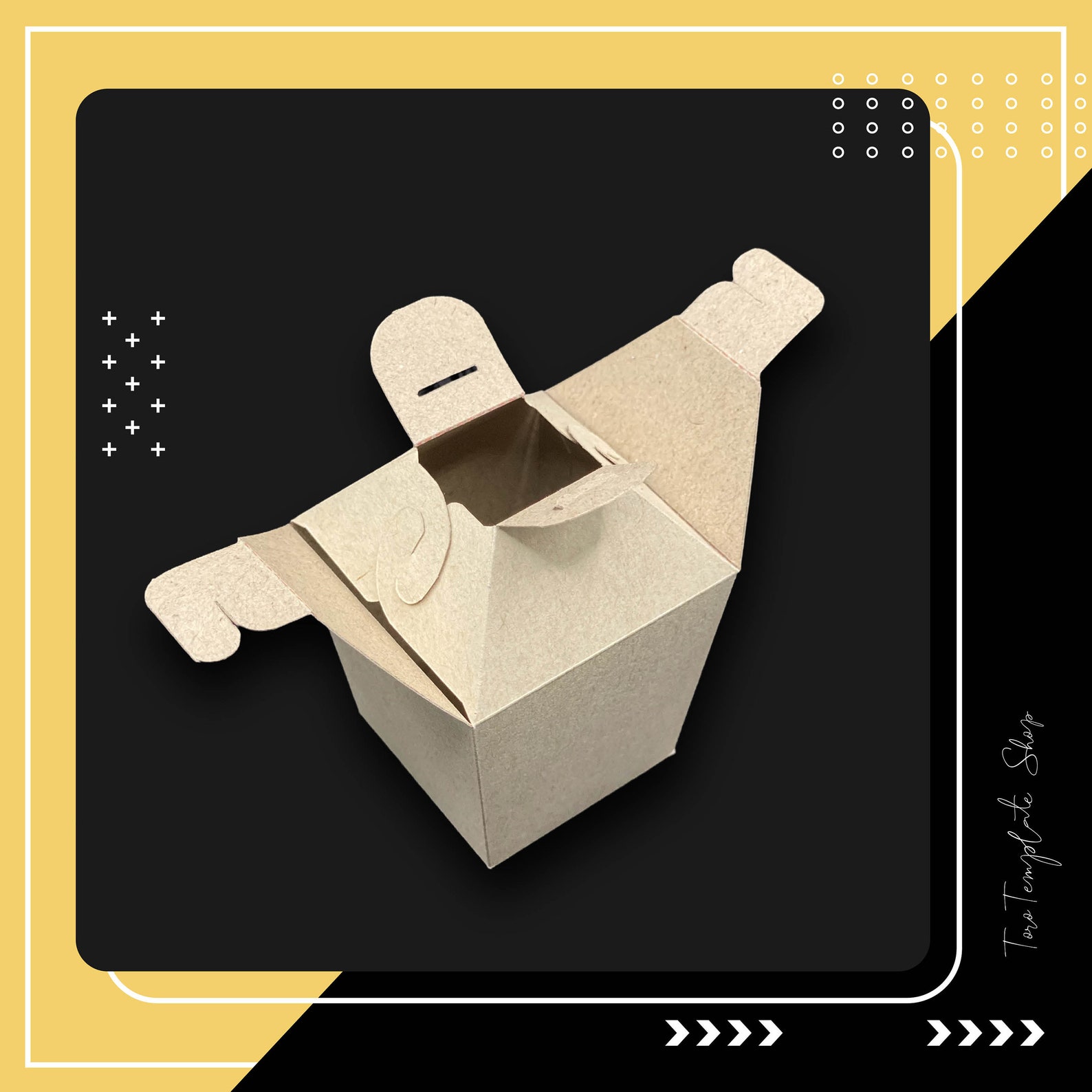 Gift Box Template, Box Template, Candy Box Template, Resizeable ...