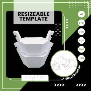 Hexagon Food Box Template, Gift Box Template, Cookie Box Template ...