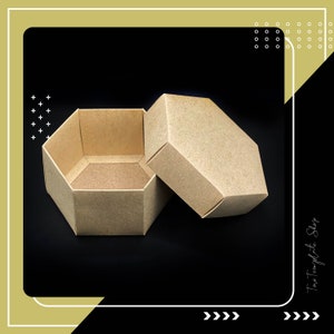 Hexagon Box With Lid Template, Cookies Box Template, Gift Box Template ...