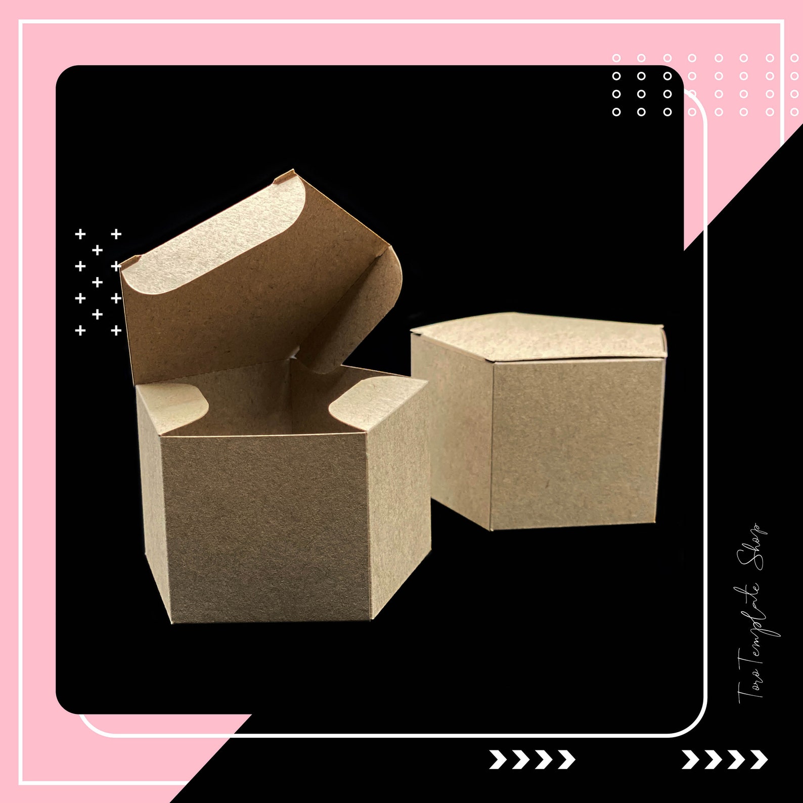 Pentagon Box Template, Gift Box Template, Candy Box Template, Cookies ...