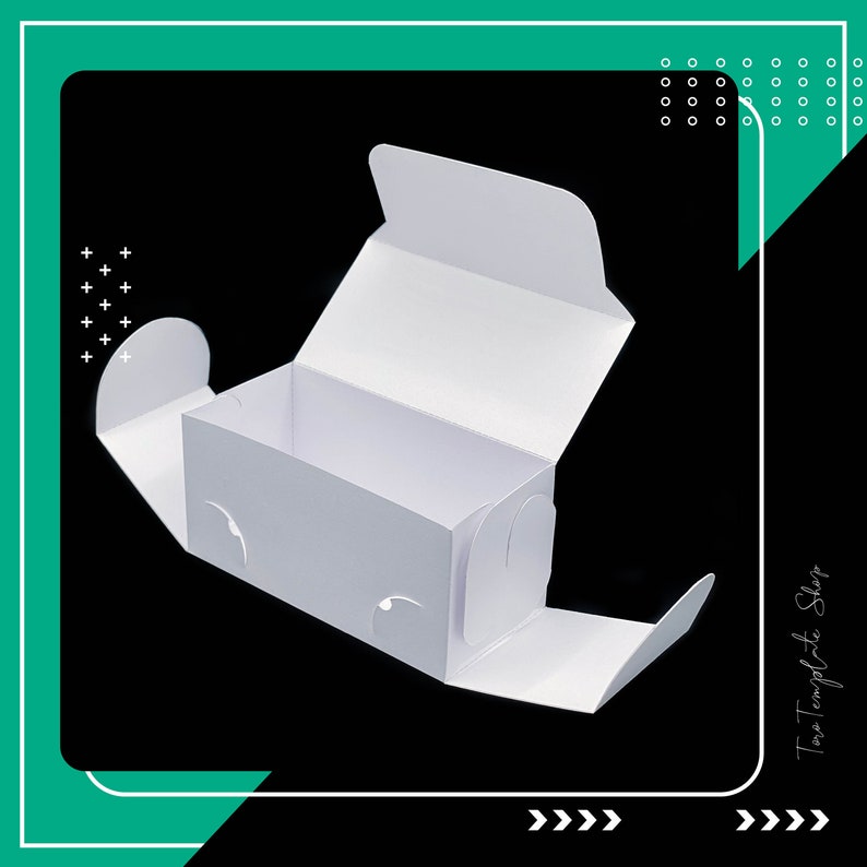 Rectangle Flip Box Template: Resizeable Gift/candy Box (digital ...