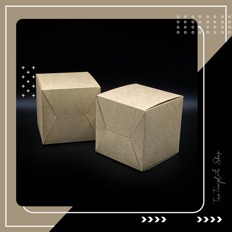 Square Box Template Cookies Box Template Gift Box Template - Etsy