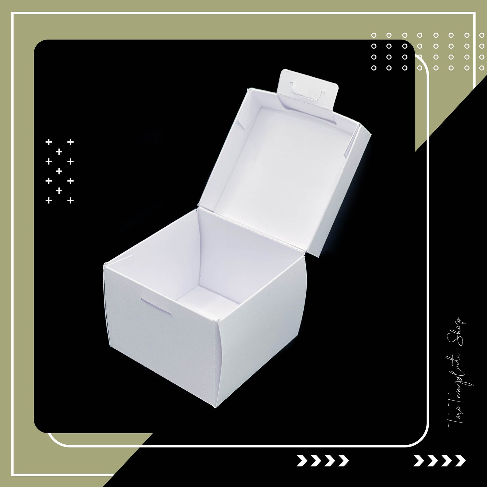 Square Box Template, Gift Box Template, Jewelry Box Template, Candy Box ...