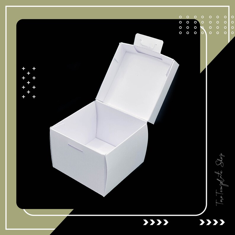 Square Box Template, Gift Box Template, Jewelry Box Template, Candy Box ...