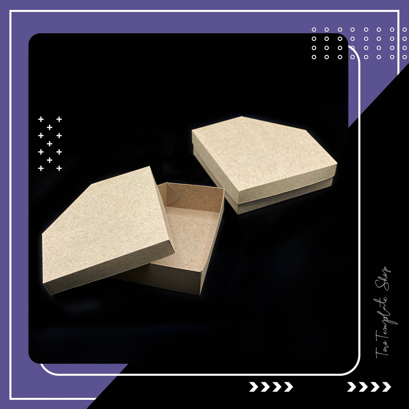 Diamond Shape Box Template, Cookies Box Template, Gift Box Template ...