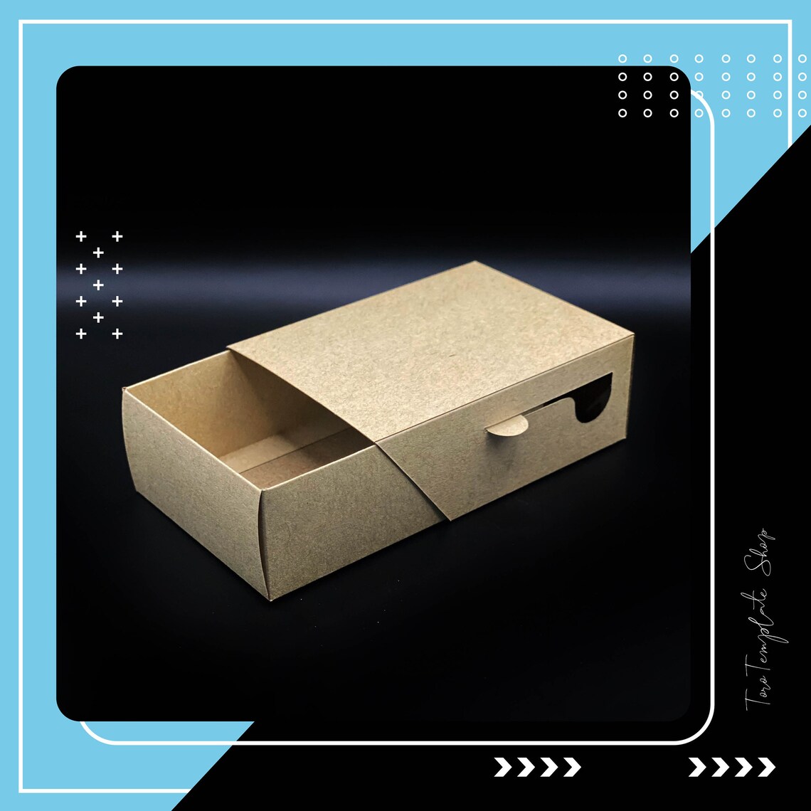 Drawer Box Template, Gift Box Template, Candy Box Template, Cookies Box ...