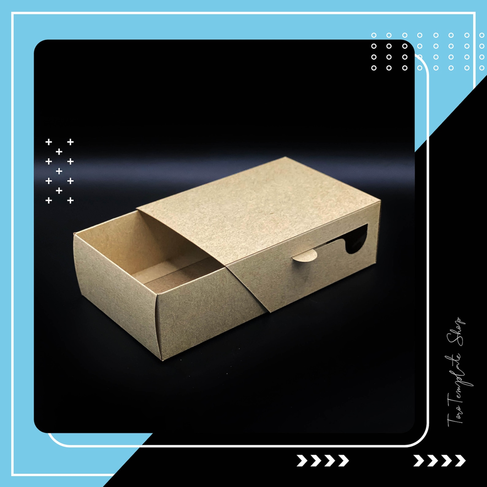 Drawer Box Template, Gift Box Template, Candy Box Template, Cookies Box ...