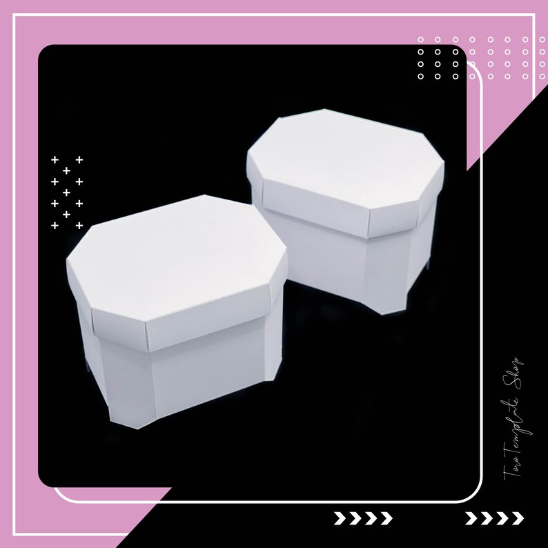 Octagon Box With Stand Template, Gift Box Template, Candy Box Template ...