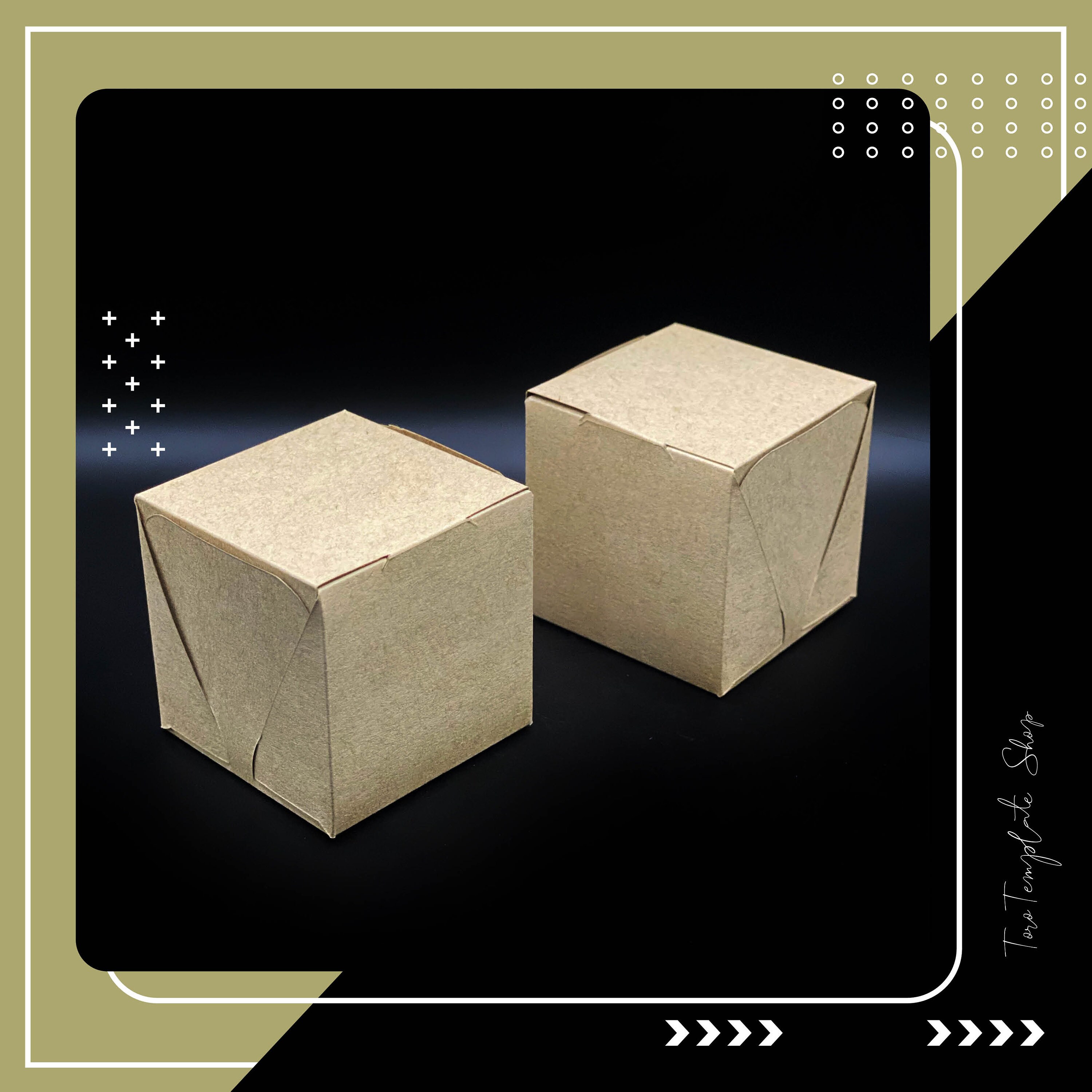 Square Box Template, Gift Box Template, Candy Box Template, Cookies Box ...