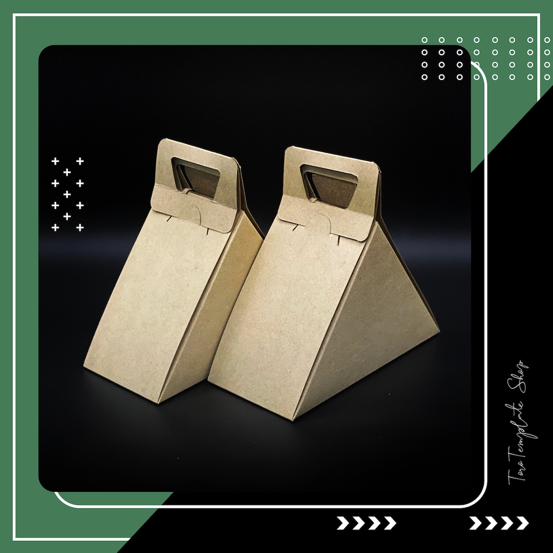 Triangle Box Template, Box Template, Cookies Box Template, Gift Box ...