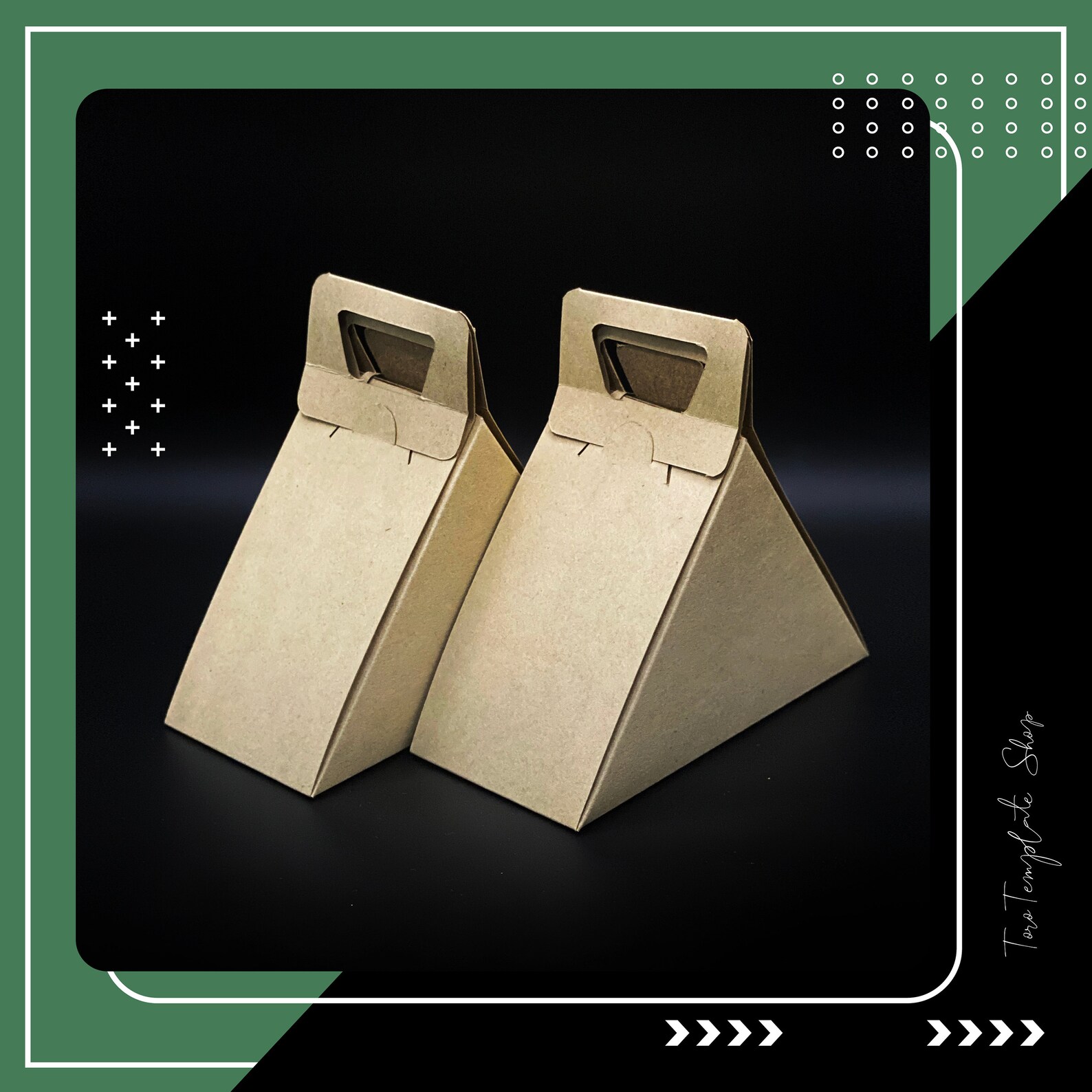 Triangle Box Template, Box Template, Cookies Box Template, Gift Box ...