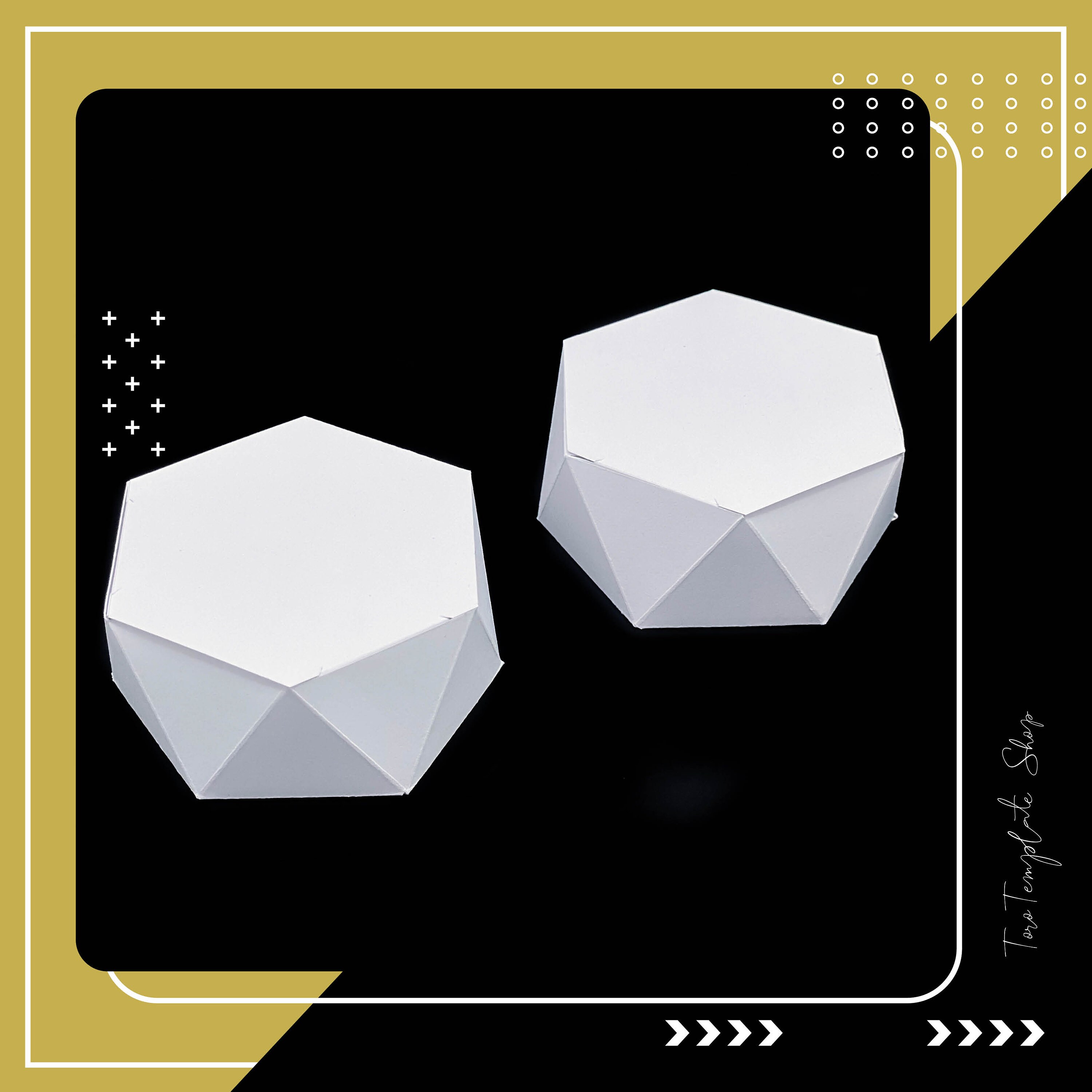 Hexagon Crystal Box Template, Gift Box Template, Candy Box Template ...