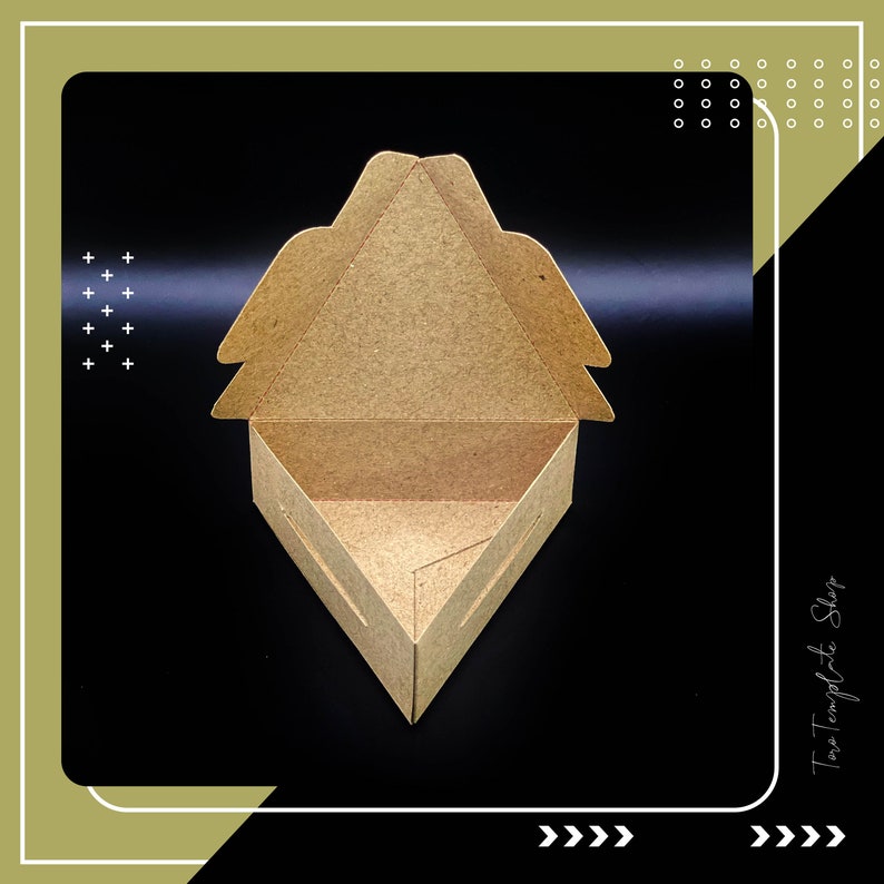 Triangle Gift Box Template: Printable, Resizeable (digital Download) - Etsy
