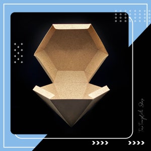 Diamond Shape Box Template, Gift Box Template, Candy Box Template ...