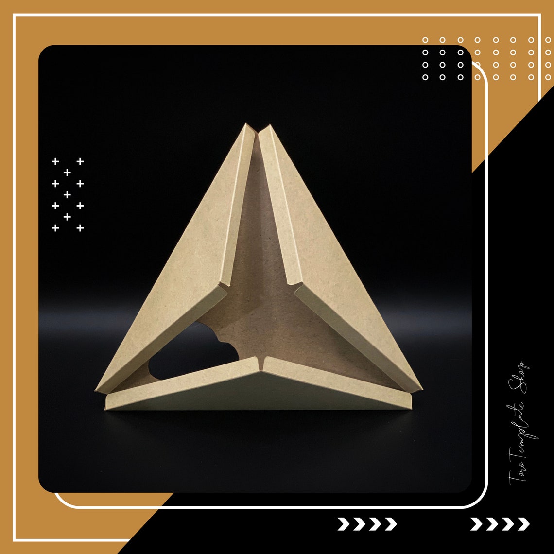 Triangle Box Template, Gift Box Template, Box Template, Handkerchief ...